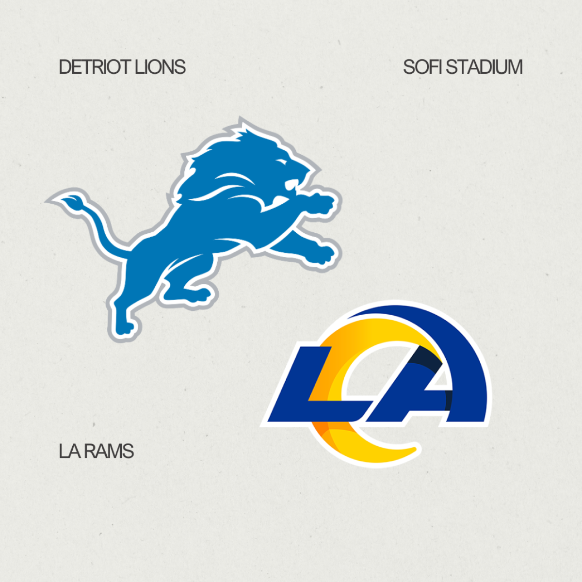 NFL: Detroit Lions vs Los Angeles Rams at Sofi Stadium
